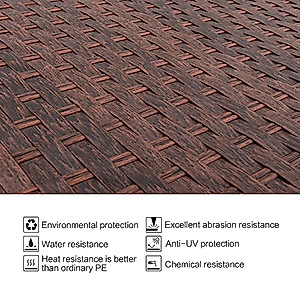 DIMAR GARDEN Outdoor Chaise Lounge,Wicker Pool Lounge Chairs,Patio Recliner with Cushion,Mixed Brown