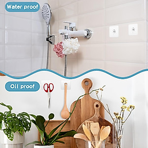 Dimeho 20Pcs Heavy Duty Single Nail Free Picture Hangers without Nails Adhesive Hooks Wall Hangers No Damage Wall Hooks Hanging Reusable Screw Free Sticker for Kitchen Bathroom Home Office Key