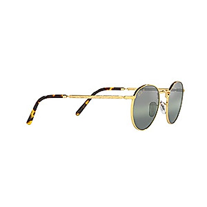 Ray-Ban RB3637 New Round Sunglasses, Legend Gold/Polarized Clear Gradient Dark Green, 53 mm