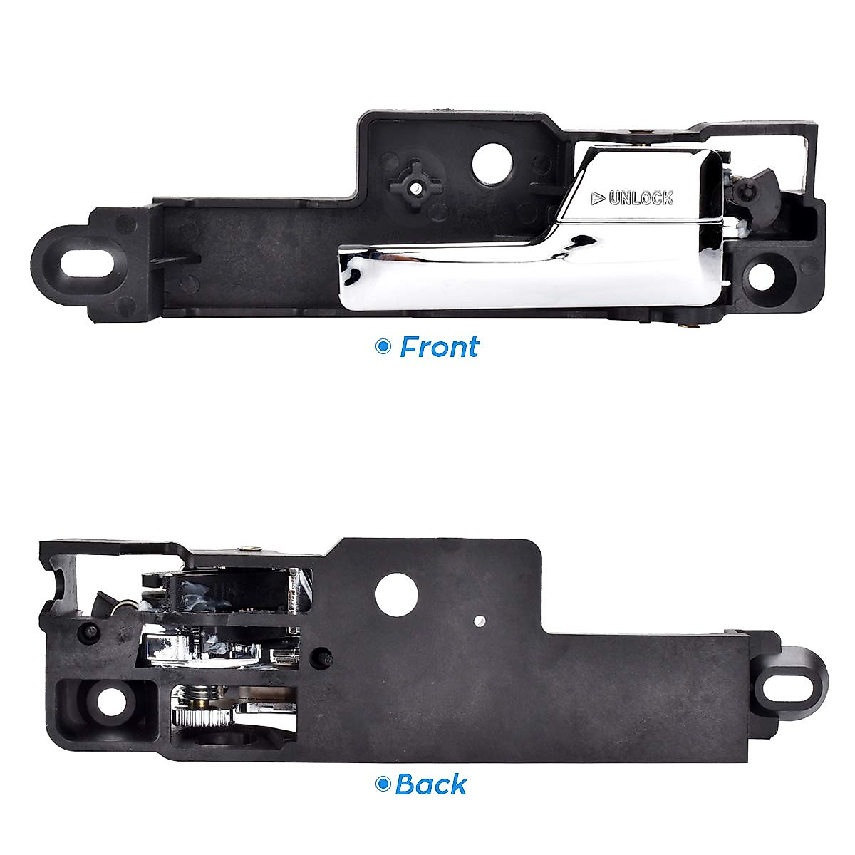 FAERSI Inside Interior Door Handle Front Driver & Passenger Side Replacement for 2006 2007 2008 2009 2010 2011 2012 Fusion, 07-11 Lincoln MKZ & Mercury Milan 06 Zephyr 6E5Z5422601A, 6E5Z5422600AA