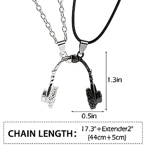 PLwelth 2pcs Matching Couples Necklaces for Boyfriend and Girlfriend Cute Bff Headphones Charm Pendant Friendship Necklace Valentine's Day Birthday Christmas Gifts