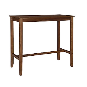 Linon 42 inch Height Pub Claridge Table, Rustic Brown Bar