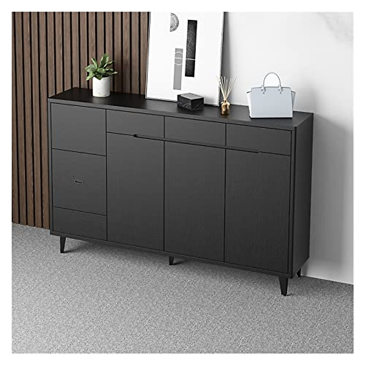 n/a Shoe Cabinets Spaace Saaving Entrance Vertical Shoe Cabinets Multilayer Home Furniture (Color : A, Size : 160cm)