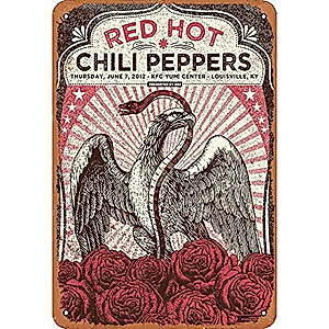 Win a Limited Edition Metal Sign Red Hot Chili Peppers Cafe Bar Pub Beer Wall Decor Art Metal Tin Sign Poster Retro 8x12 Inch