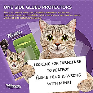 Miloona Anti Cat Scratch Furniture Protector 4 Sheets- Couch Covers for Cats- Cat Scratch Deterrent for Furniture- Couch Scratch Protector from Cats- Anti Scratch Furniture Protector