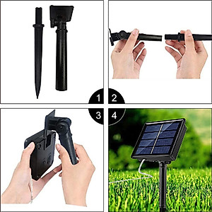 RUICHEN Solar Rope Lights Outdoor String Lights, 16.5 Ft 50 LED Tube Light Waterproof Copper Wire Fairy Lights for Garden Fence Yard Christmas Wedding Party (Cool White)