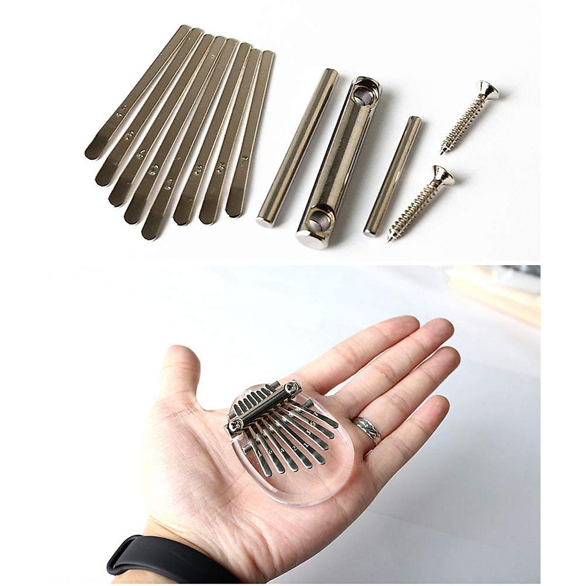 Jiayouy Kalimba Thumb Piano 8 Keys Bridge Saddle Hardware Pack for Kalimba Thumb Piano DIY Replacement Part Accessory