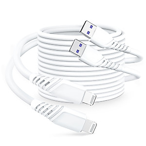 Durcord 2Pack 10ft Lightning Cable Cord, Apple MFi Certified, Fast Charger, Compatible with iPhone 13/12/11 Pro Max Xs X XR 8 7 iPad iPod More