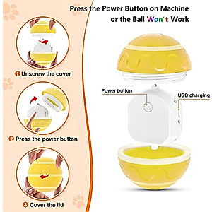 CUXMUX Smart Interactive Dog Balls, Remote Control Dog Toy Ball for Medium Dogs, 4 Hours Running Time Rolling Balls for Dog Gifts