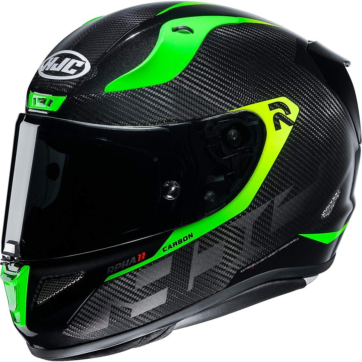 HJC Helmets RPHA 11 Pro Carbon Bleer Men's Street Motorcycle helmet - MC-3H / Medium
