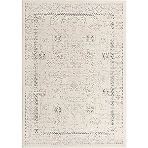 Unique Loom Isabella Collection Area Rug - Adjani (10' x 14' Rectangle, White/Blue)
