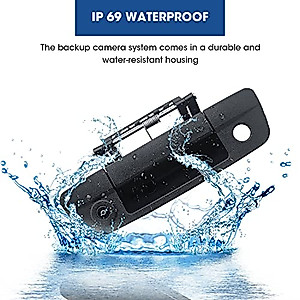 LEADSIGN Tailgate Handle with Rearview Backup Camera Compatible for Dodge Ram 1500(Years 2009-2017),2500 3500 (Years 2010-2017), RCA Connector