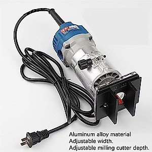 for Wood Router Slotting Locator 2 in 1 Slotted Base Fastening Bracket Guide for 65mm Wood Trimmer Machine with Invisible Slotting 1/4 Mill Bits and Cabinet Connectors