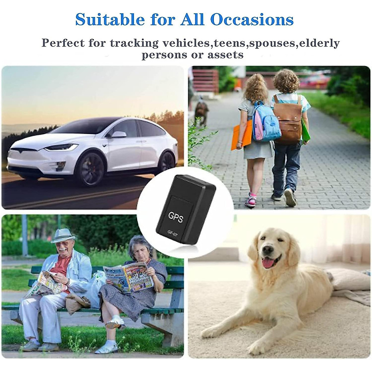 GPS Tracker for Vehicles, Mini Magnetic GPS Real Time Car Locator, Micro GPS Tracking Device, Full Global Coverage Long Standby GSM SIM GPS Tracker for Vehicle, Car, Person Location. No Subscription