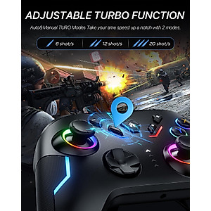 Switch Controllers, Nin-tendo Switch Controller Compatible with Switch/Switch Lite/Switch OLED/IOS/Android/Windows, Wireless Switch Pro Controller with LED Color Light/Dual shock/Turbo/Motion Control