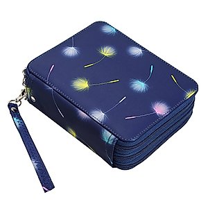 Lbxgap Portable Colored 72 Slots Pencil case Organizer with Printing Pattern for Watercolor Pens or Markers, Pencil Case Organizer for Artist