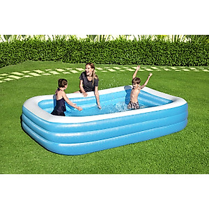 H2OGO! Blue Rectangular Inflatable Family Pool (10' x 6' x 22")