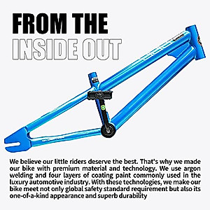 RoyalBaby Boys Girls Kids Bike 14 Inch BMX Freestyle 2 Hand Brakes Bicycles with Training Wheels Child Bicycle Blue