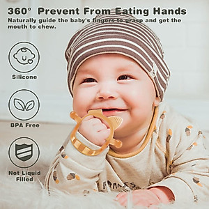 Teething Toys (2 Pack) - Baby Teether to Relieve Teething Pain and Massage Gums - Wrist Teether Anti Drop - Toddler Teething Toys for Molars - Easy to Clean