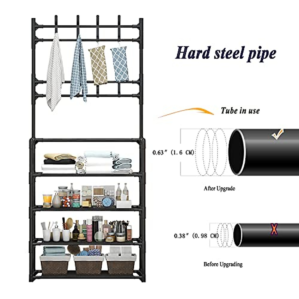 YAN WU YING ® White Shoe Rack, Shoe Shelf, Shoe Storage Organizer for Door, Entryway, Large Shoe Rack for Men,5 Tiers Shoe Organizer