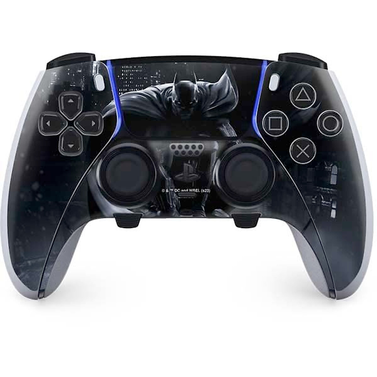 Skinit Gaming Decal Skin Compatible with PS5 DualSense Edge Pro Controller - Officially Licensed Warner Bros Batman Smoke Design