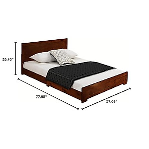 Camden Isle Trent Wooden Platform Bed, Walnut, Full