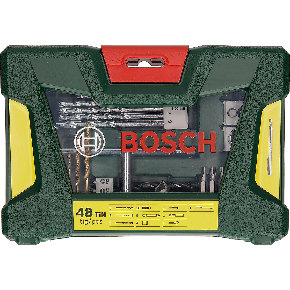 Bosch 2607017314 Drill-/Screwdriver Bit Set "V-Line" with Tin-Coating 48 Pcs