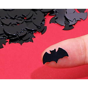 ONLYKXY 1200pcs Halloween Party Confetti Black Bat Confetti for Halloween Party Table Confetti and DIY(Bat)