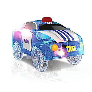 Mindscope Twister Tracks Neon Glow in The Dark Add On Emergency Car Series Set of 2 (Police Car and Fire Truck)