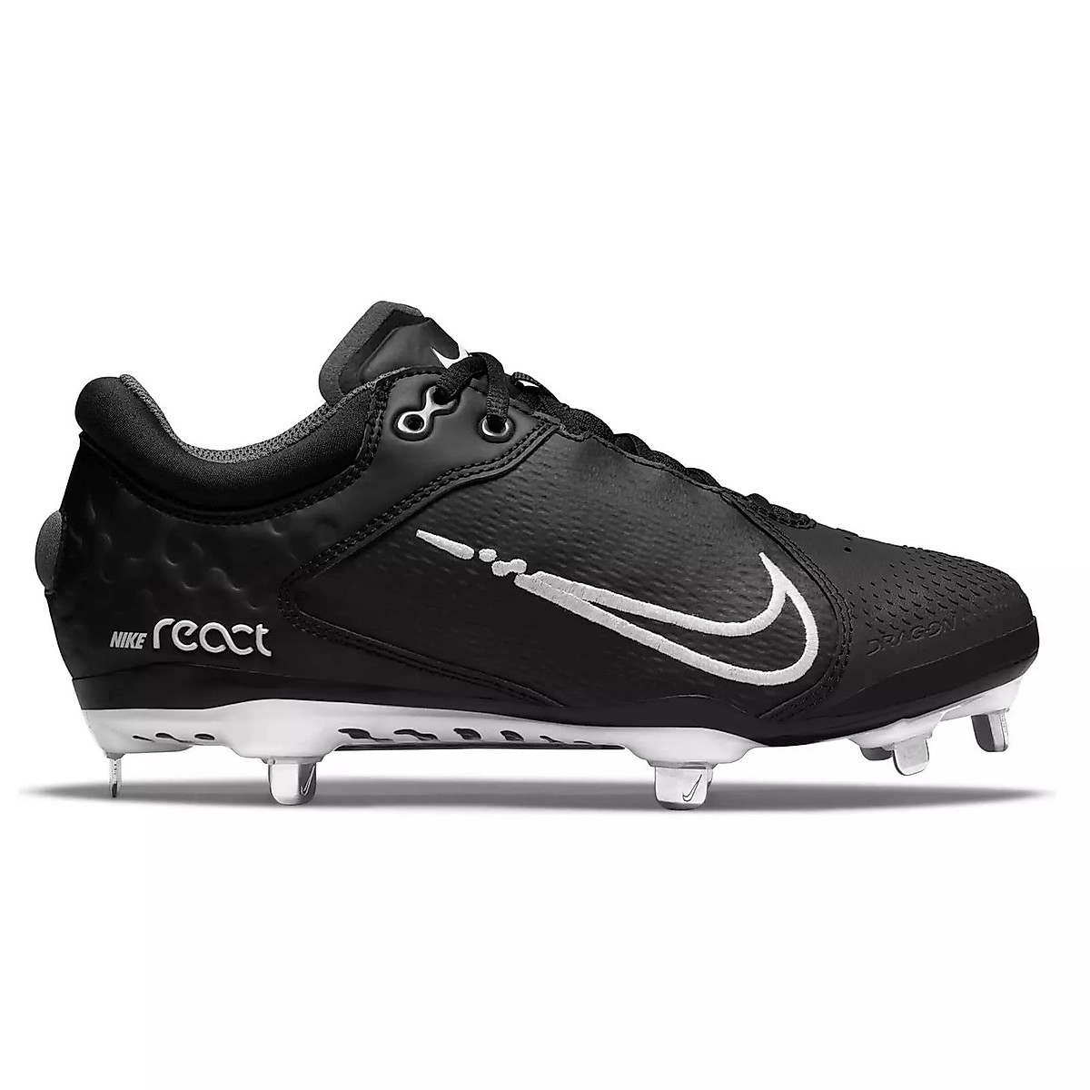 Nike Hyperdiamond 4 Elite CZ5917-010 Black/Dark Smoke Grey/Wolf Grey/White Women's Metal Softball Cleats 8 US