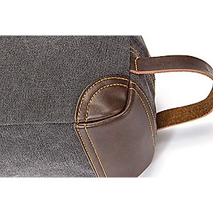 emissary Travel Toiletry Bag for Men, Leather and Canvas Toiletry Bags, Dopp Kit for Men, Travel Bathroom Bag Men's Shaving Kit, Travel Kit Small Bag for Men, Shaving Bag for Travel Accessories (Gray)