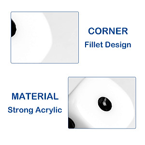 Lohoee Teaching Dice 16mm Math Dice Games for Kids 8-12 for Math Teaching Classroom Supplies Acrylic Material (20Pcs Math Operation Dice + 20Pcs Number Dice + 20Pcs Dot Dice)