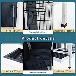 Petsfit Guinea Pig Cage Rabbit Hutch Rabbit Cage Bunny Cage Bunny Hutch Guinea Pig Hutch with Pull Out Tray