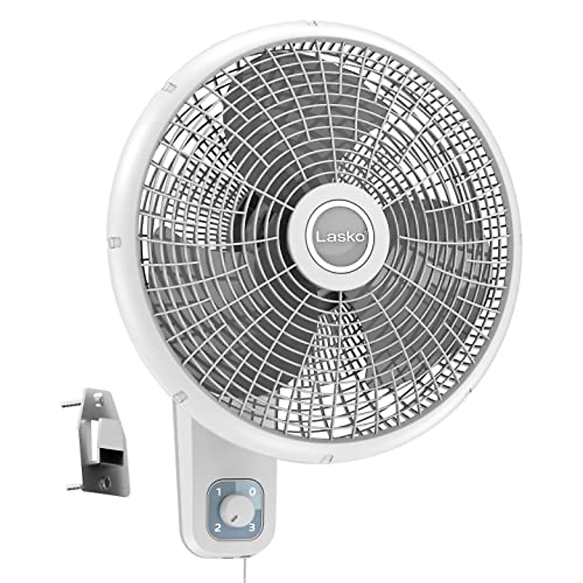 Lasko 16" 3-Speed Oscillating Wall Mount Fan for Indoor Use, M16900, Light Grey