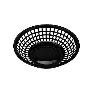 GET RB-820-BK Round Serving / Bread Basket, 8", Black (Set of 12)