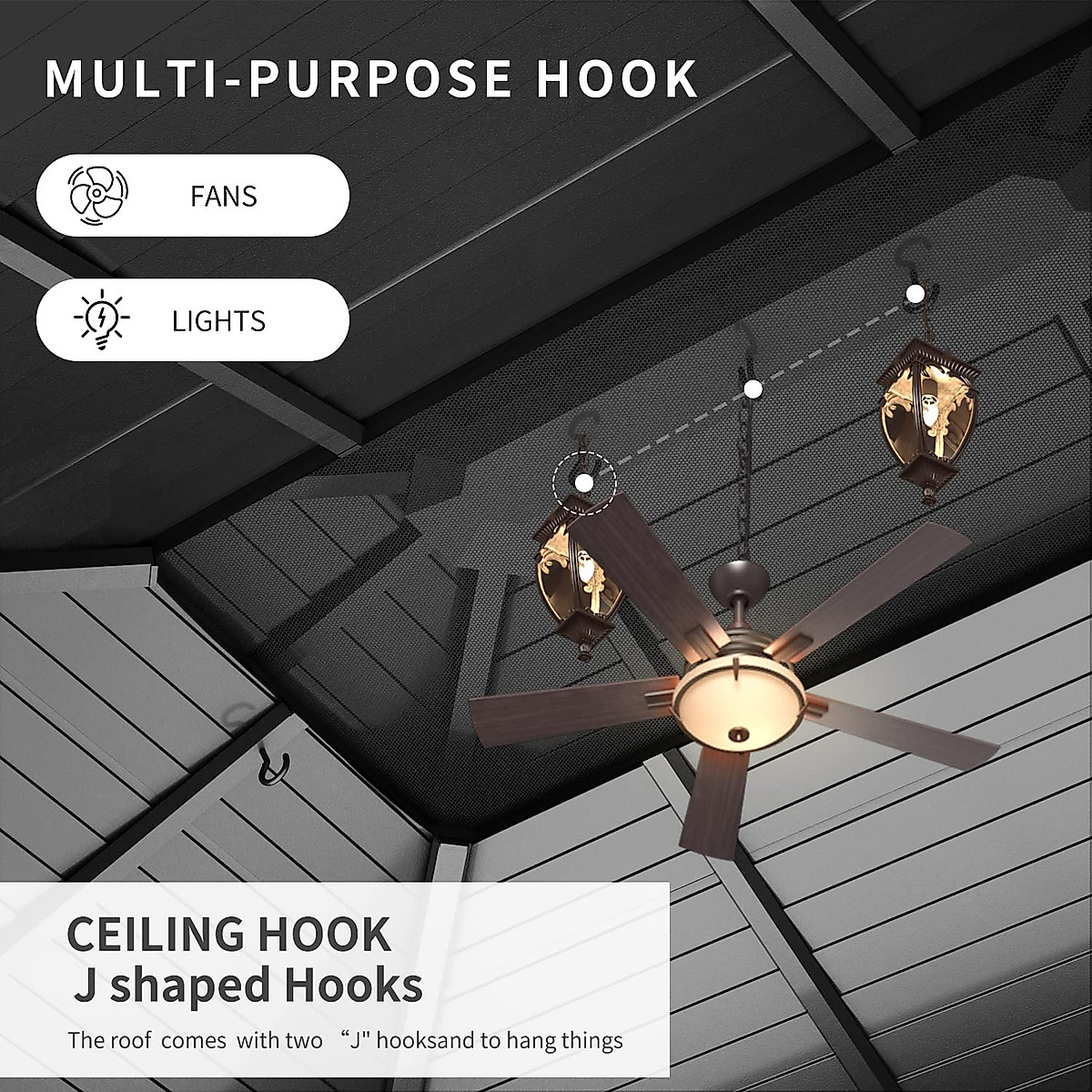 Aoxun 10'x12' Hardtop Gazebo, Outdoor Galvanized Double Roof Gazebo with Aluminum Frame Permanent Pavilion and Curtains & Netting for Backyard, Patio, Deck, Parties (Brown)