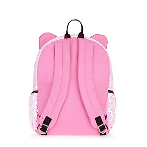 Kitty Cat Sequin Backpack for Girls -- Deluxe Kitten Backpack with 2 Way Sequins, 16 Inch