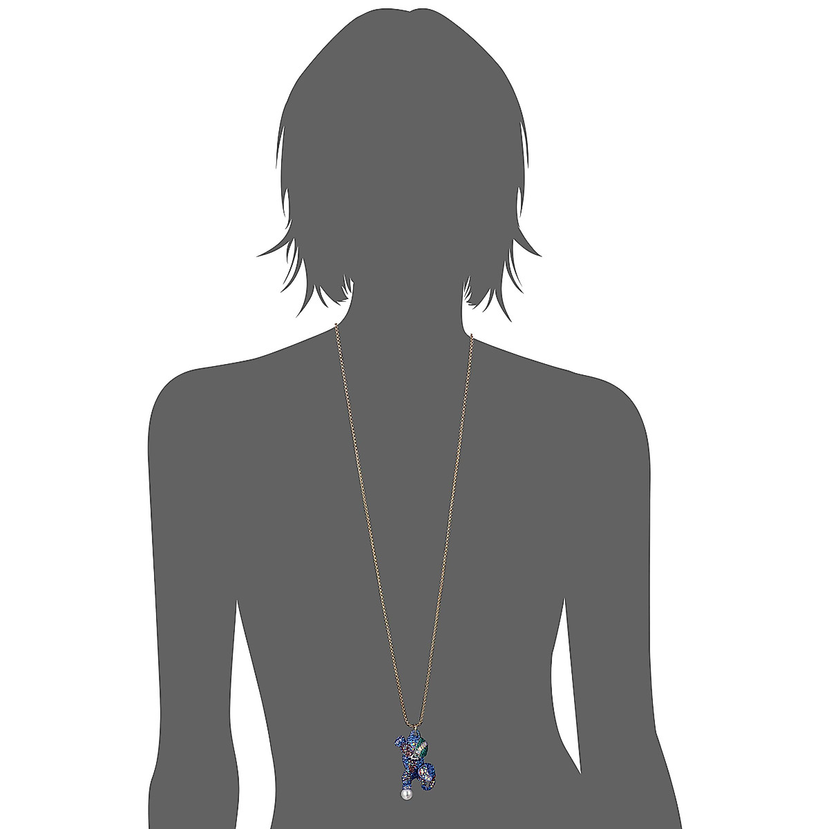 Betsey Johnson Elephant Long Pendant Necklace