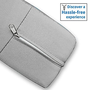 Cinnamonee Patio Cushion Cover Outdoor Seat Chair Covers Water Repellent Slipcovers Indoor Square Slip Covers with Zipper for Sofa Couch (Grey, 18x16x4), 2 Count (Pack of 1)