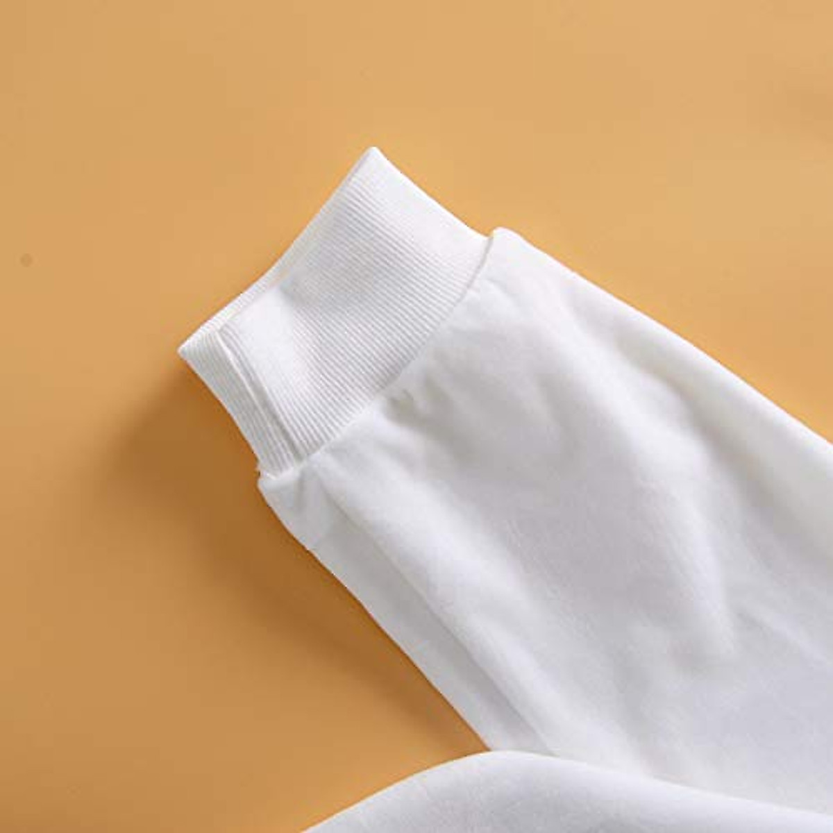 Mubineo Toddler Girl Boy Casual 2 PCS Solid Sweatsuit Set Basic Rib Knit Pullover Tops Pant Outfit (Q2 White, 6T)