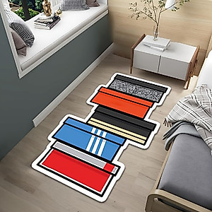 Creative Thickened Area Rugs, Loop Velvet Shoebox Rug Bedroom Bedside Fashion Carpet Living Room Decor Area Rugs Creative Irregular Floor Mat (CM052-23.62x39.37inch)