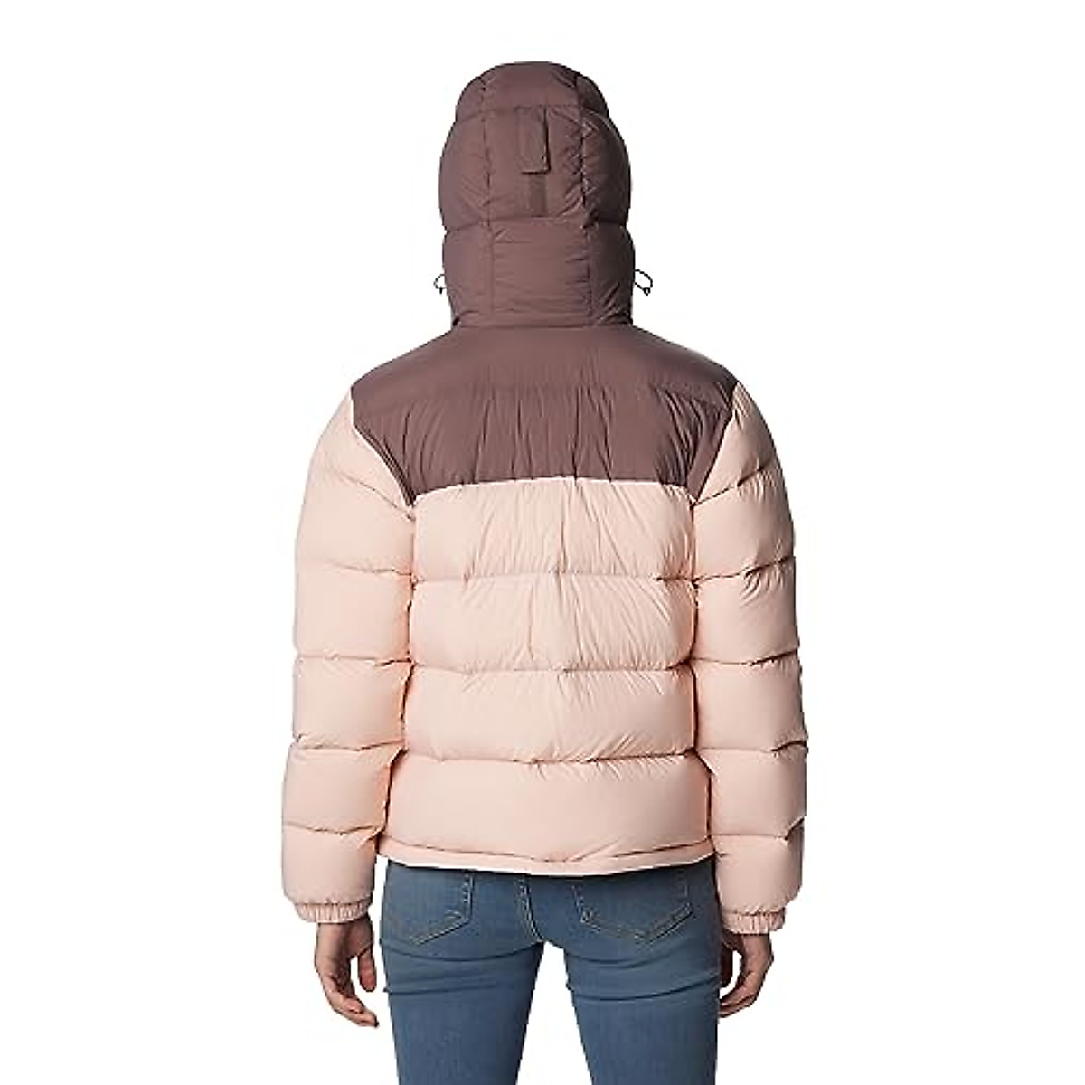 Columbia Women's Bulo Point II Down Jacket, Dusty Pink/Basalt Crinkle, Large