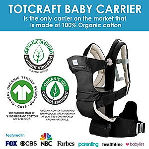 Organic Baby Carrier Newborn to Toddler–Infant&Child Carrier with Lumbar Support