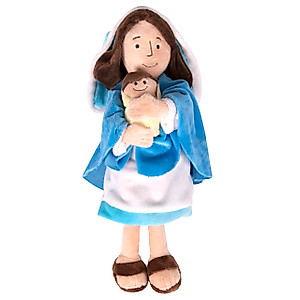 Kangaroo - Mother Mary Holding Baby Jesus Plush Stuffed Toy | Christians Religious Toys Savior Plush Religious Figure | Christmas, Kids' Bedrooms, Churches, Decoration 13 Inch