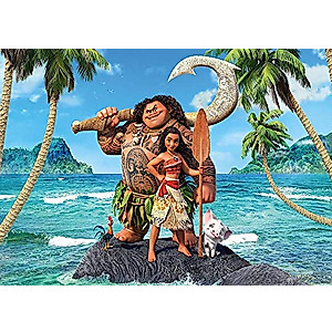 7x5ft Moana Maui Beach Theme Backdrop Baby Shower Girl Birthday Party Background Cake Table Dress-up Large Banner Supplies