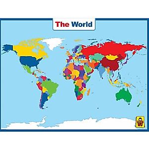 World Map Laminated Poster - Use For Home School,Classroom,Back to School Resources - 18 x 24 Inch