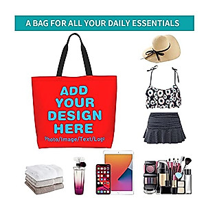 Custom Bags Design Your Own Personalized Tote Bag Add Your Picture Text Image Name Customizable Bag