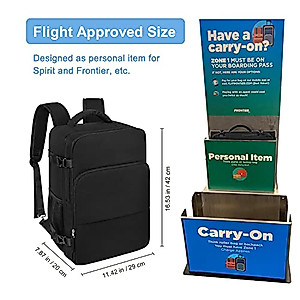 Hanples Large Travel Laptop Backpack for Men Women, Carry On Backpack, Hiking Backpack, Waterproof Durable Business Backpack with USB Charging Port, College Computer Bag, Fits 16 Inch Laptop