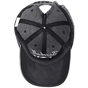 Waldeal Women's Embroidered Baseball Mom Adjustable Low Profile Ballcap Dad Hat Black