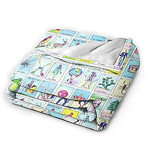 Loteria Blanket Super Soft Light Weight Cozy Warm Fluffy Plush Throw Blanket for Bed Couch Living Room 40x50 inch
